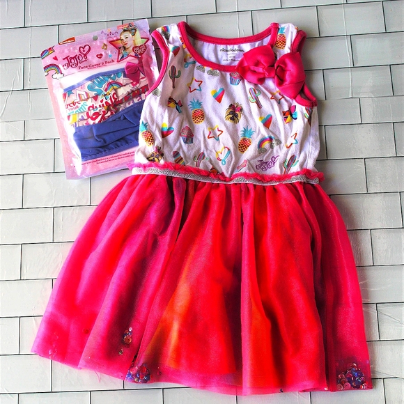 Nickelodeon | Dresses | Jojo Siwa Pink Tool Dress With Matching Fa ...